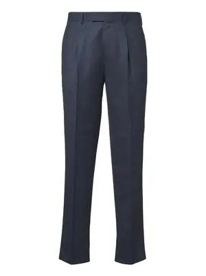 Zegna ZEGNA Wool Flannel Straight Pants Blue