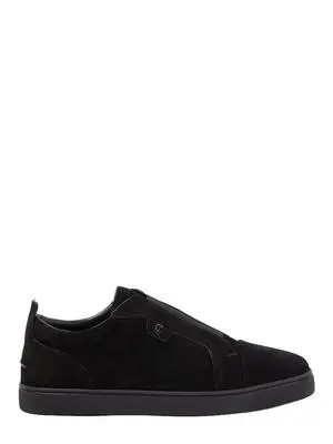 CHRISTIAN LOUBOUTIN St. Louis Suede Slip-on Sneakers - Black