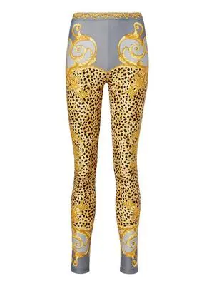 Versace Printed Jersey Leggings - Multicoloured