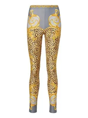 Versace Printed Jersey Leggings - Multicoloured
