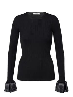 FFORME Ribbed-knit Wool-blend Sweater - Black