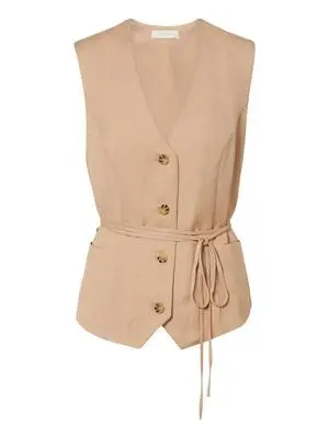 Faithfull The Brand Felix Belted Vest - Beige
