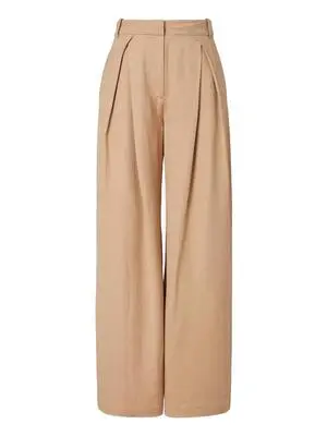 Faithfull The Brand Astrid High-rise Wide-leg Pants - Beige