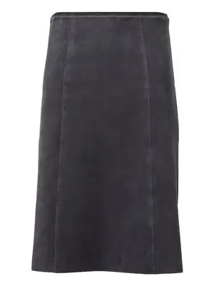 JOSEPH Suede Midi Skirt - Grey