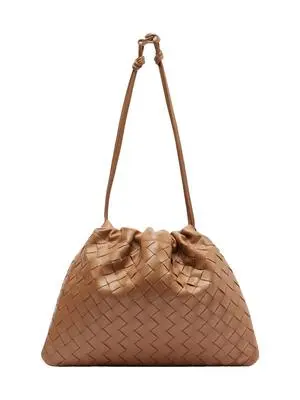 Bottega Veneta Leather Clutch - Beige