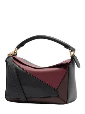 Loewe Loewe X Albers Puzzle Small Leather Top-Handle Bag Black