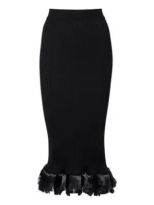 FFORME Riley Wool-blend Midi Skirt - Black