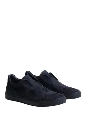 Robert Barakett Catro Laceless Suede Slip-on Sneaker - Navy