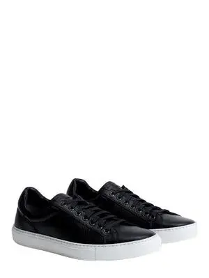 Robert Barakett Terrence Low Top Leather Sneaker - Black