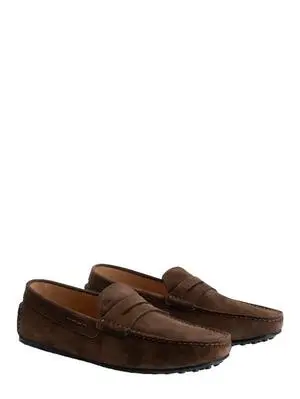 Robert Barakett Conor Suede Driving Loafer - Tobacco