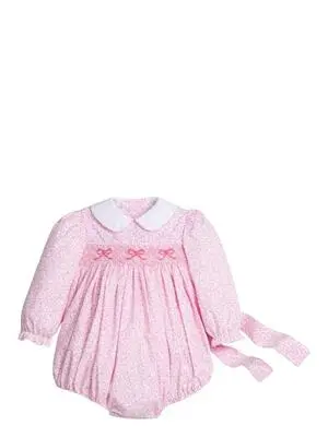 LITTLE ENGLISH Smocked Natalie Bubble - Pink Vinings