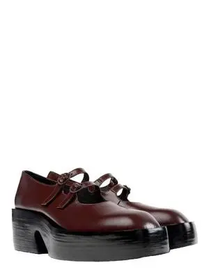 Camper Billie Platform Mary Jane - Burgundy