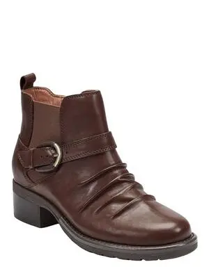 Earth Ruched Bootie Dark Brown 02