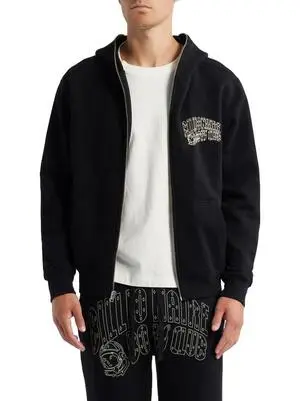 BILLIONAIRE BOYS CLUB Graphic Zip-up Hoodie - Black