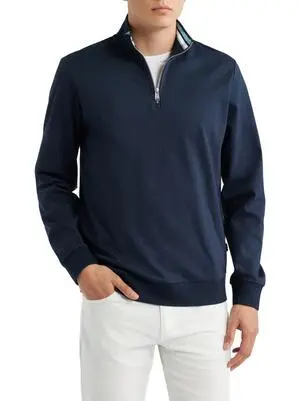 BOSS Stimmann Half Zip Top - Dark Blue