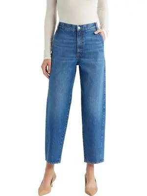 FRAME The Candle High Waist Barrel Jeans - Swan