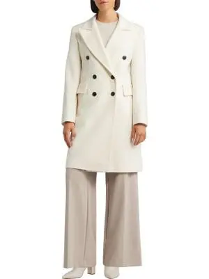 FLEURETTE Bianca Double Breasted Wool Coat