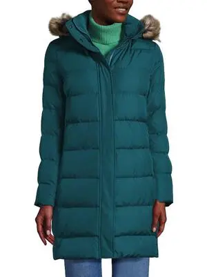 LANDS' END Down Winter Coat Evening Teal