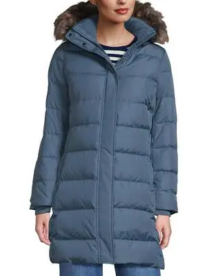 LANDS' END Down Winter Coat Soft Peacock