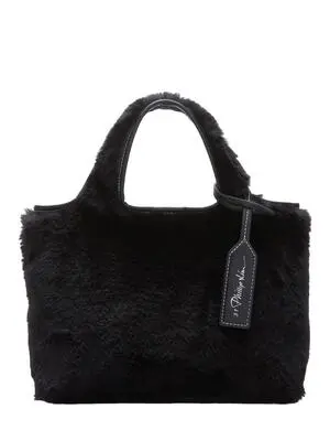 3.1 Phillip Lim Faux Fur Mini Market Tote - Black