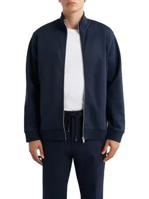 BOSS Shepherd Knit Zip Jacket - Dark Blue