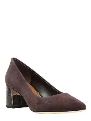 DONALD PLINER Suzette Pointed Toe Pumps - Dark Brown