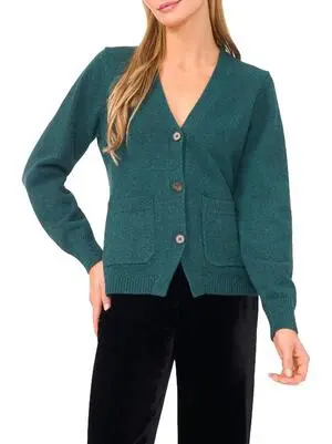 Ted Baker London V-Neck Button-Front Cardigan Emerald Yarn