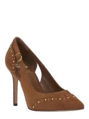 Vince Camuto Hally Studded Pointed Toe Pump Burnt Sugar Torsue
