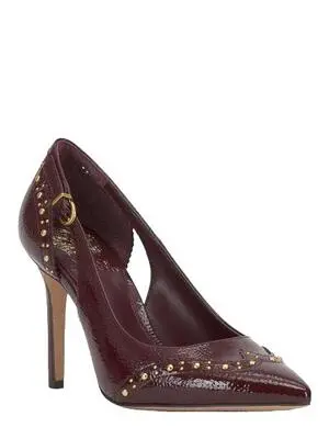 Vince Camuto Hally Studded Pointed Toe Pump Firefall Suprema Naplack