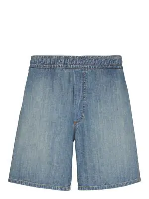 Balmain Faded Denim Shorts - Blue