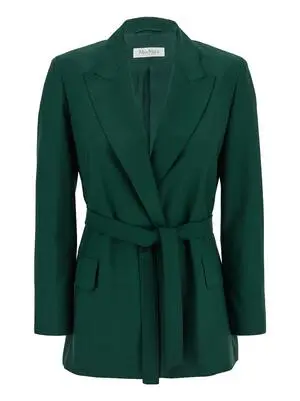 Max Mara Talento Belted Blazer - Green