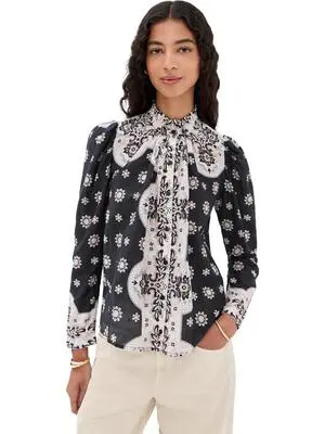 Alix Of Bohemia Artemis Bronco Floral Shirt - Black