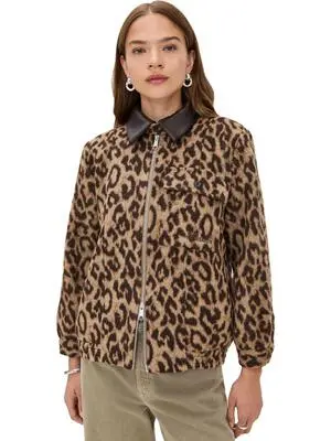 Baum Und Pferdgarten Beline Barn Leopard Jacket - Wool Camel Leopard