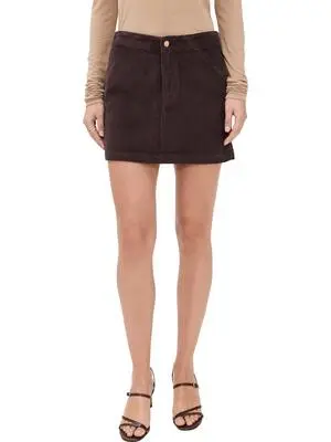 PISTOLA Uma Corduroy Mini Skirt - Mocha