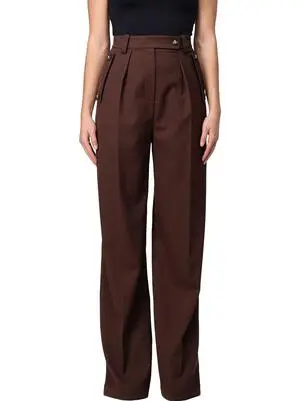Elisabetta Franchi Wide Leg Trousers Burgundy
