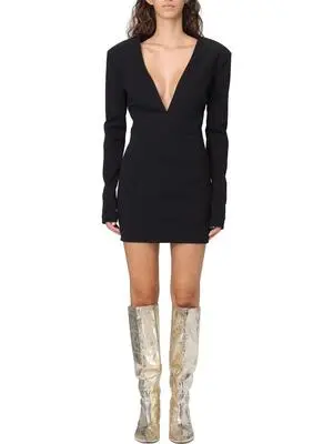 ANIYE BY Long Sleeve V-Neck Dress Black