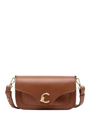 COCCINELLE Coccinelle C-Me Grained Leather Bag Burnt