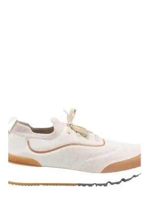 Brunello Cucinelli Lace-Up Sneakers Beige