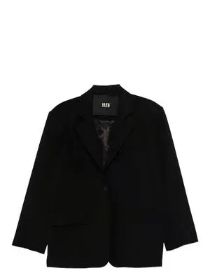 ELEH Single-breasted Cotton Jacket - Black