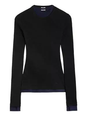JIL SANDER Wool T-shirt - Black