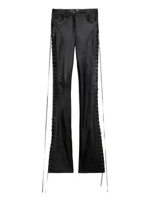 Blumarine Lace-up Trousers - Black