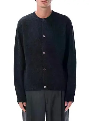 BERNER KUHL Boiled Wool Buttoned Cardigan Grey