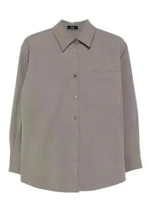 ELEH Button-down Cotton Shirt - Grey