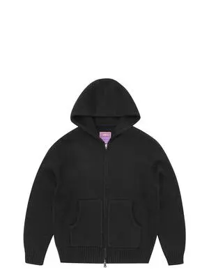 CORTEIZ Alcatraz Heavy Knit Zip Hoodie - Black