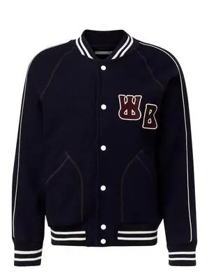 WALES BONNER October Varsity Jacket - Blue