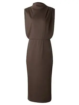 Soeur Gemma Gathered-detail Maxi Dress - Marron/taupe