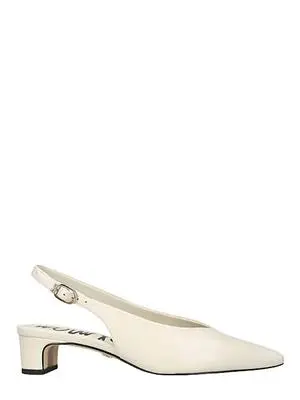 Sam Edelman Ronnie Leather Slingback Courts - White