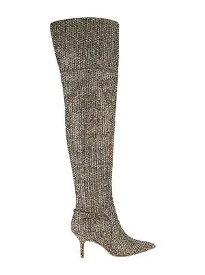 Kurt Geiger Mayfair Heeled Over-the-knee Boots - Beige Comb