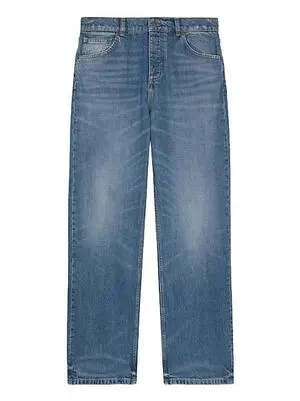 The Kooples Baggy Fit Straight Leg Denim Jeans - Blue