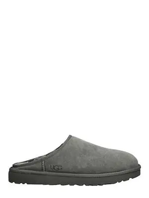 UGG Classic Slip-On Suede And Shearling Slippers Dark Green